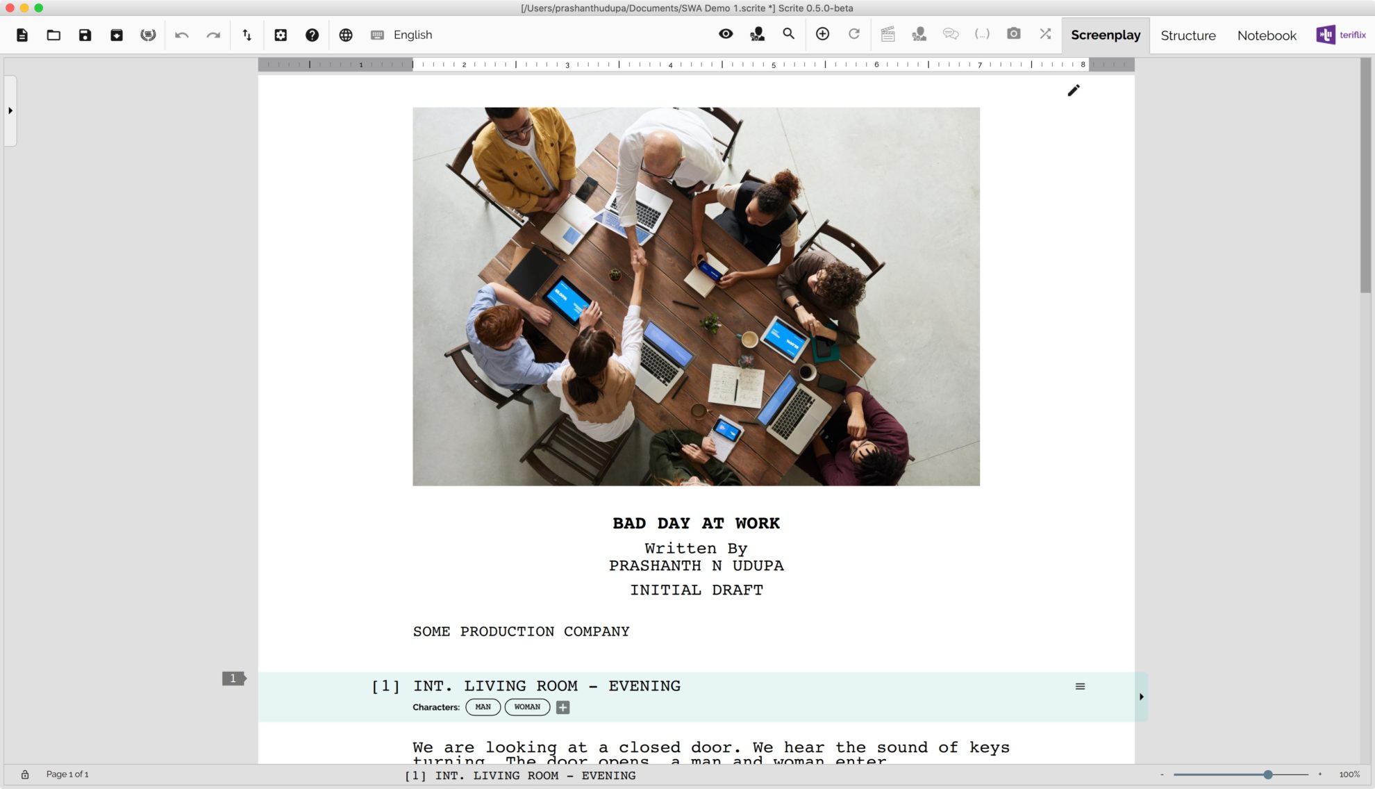 Capturing Relationships Between Characters » Scrite