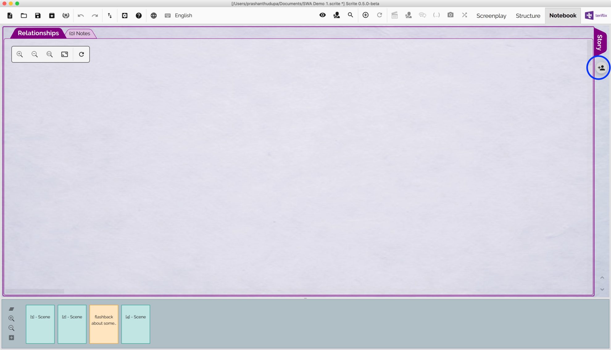 Capturing Relationships Between Characters » Scrite