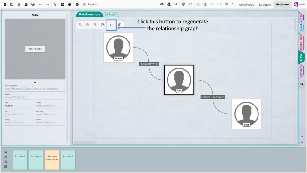 Capturing Relationships Between Characters » Scrite