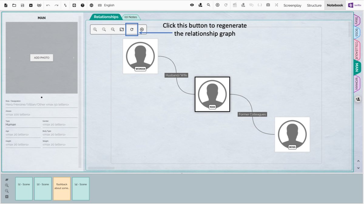 Capturing Relationships Between Characters » Scrite