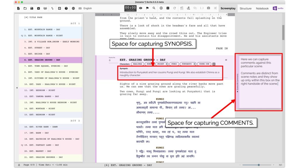 Comments & Review » Scrite