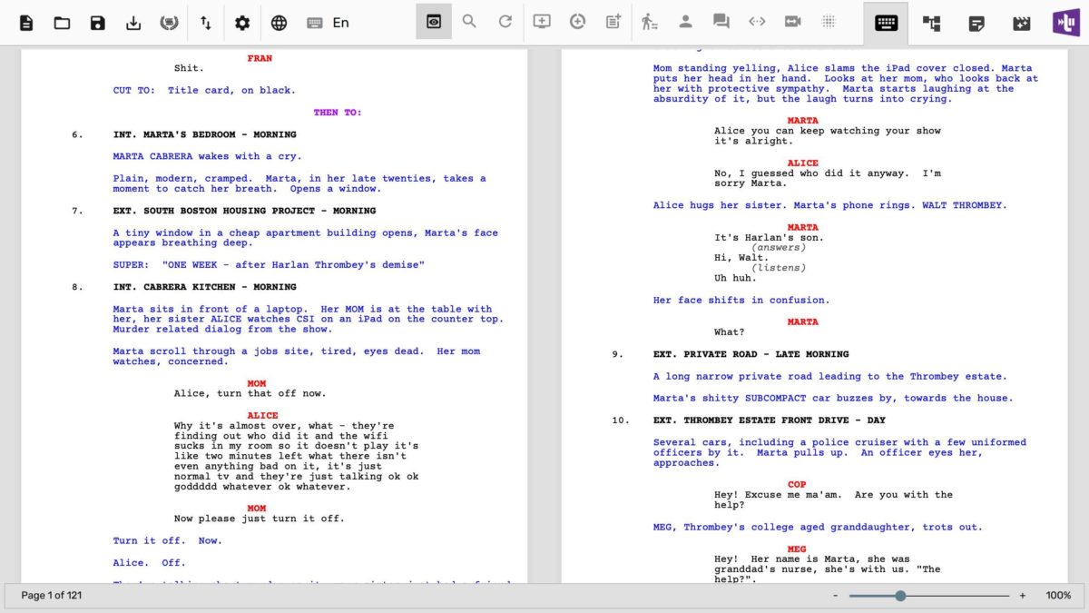 Advanced Editing Features » Scrite