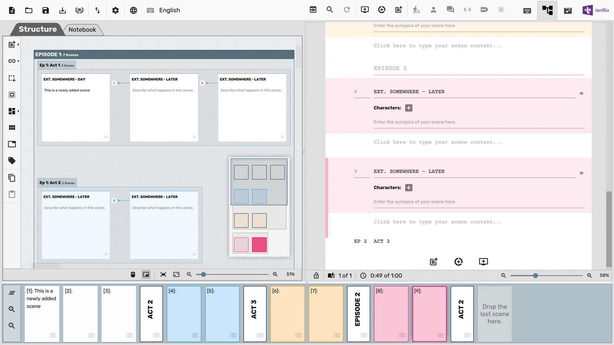 Advanced Structuring Tools » Scrite