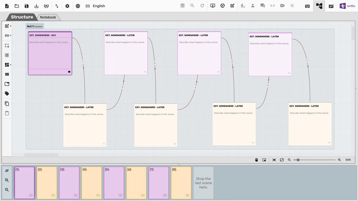 Advanced Structuring Tools » Scrite