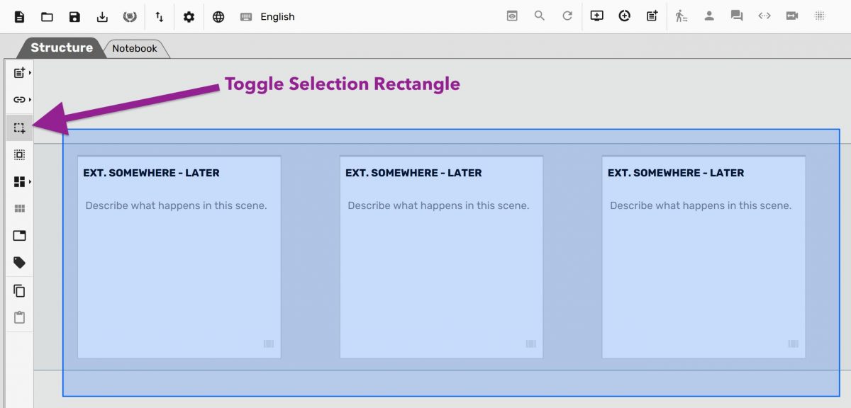 Advanced Structuring Tools » Scrite