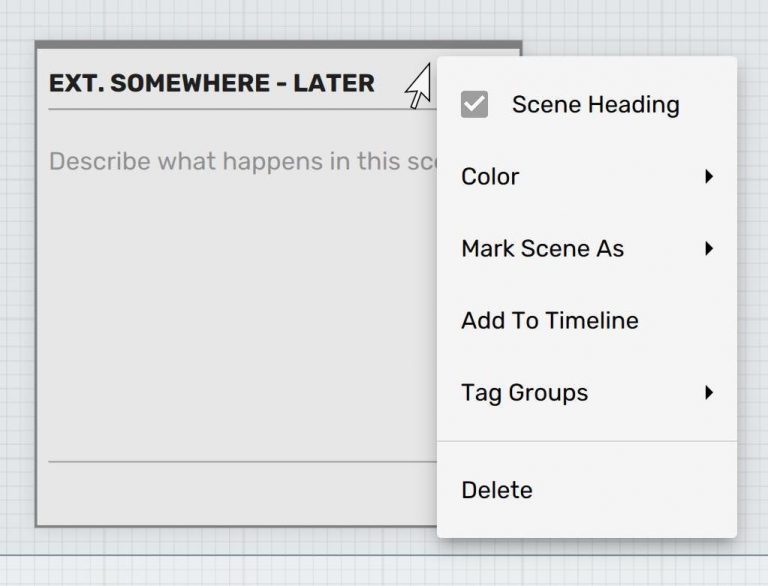 Advanced Structuring Tools » Scrite