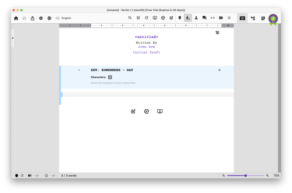 Quick Start » Scrite