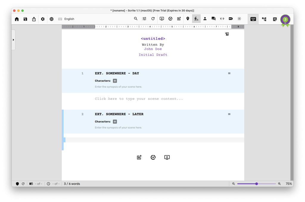 Quick Start » Scrite