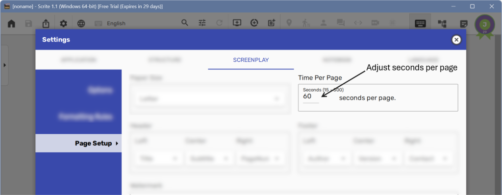 Advanced Editing Features » Scrite