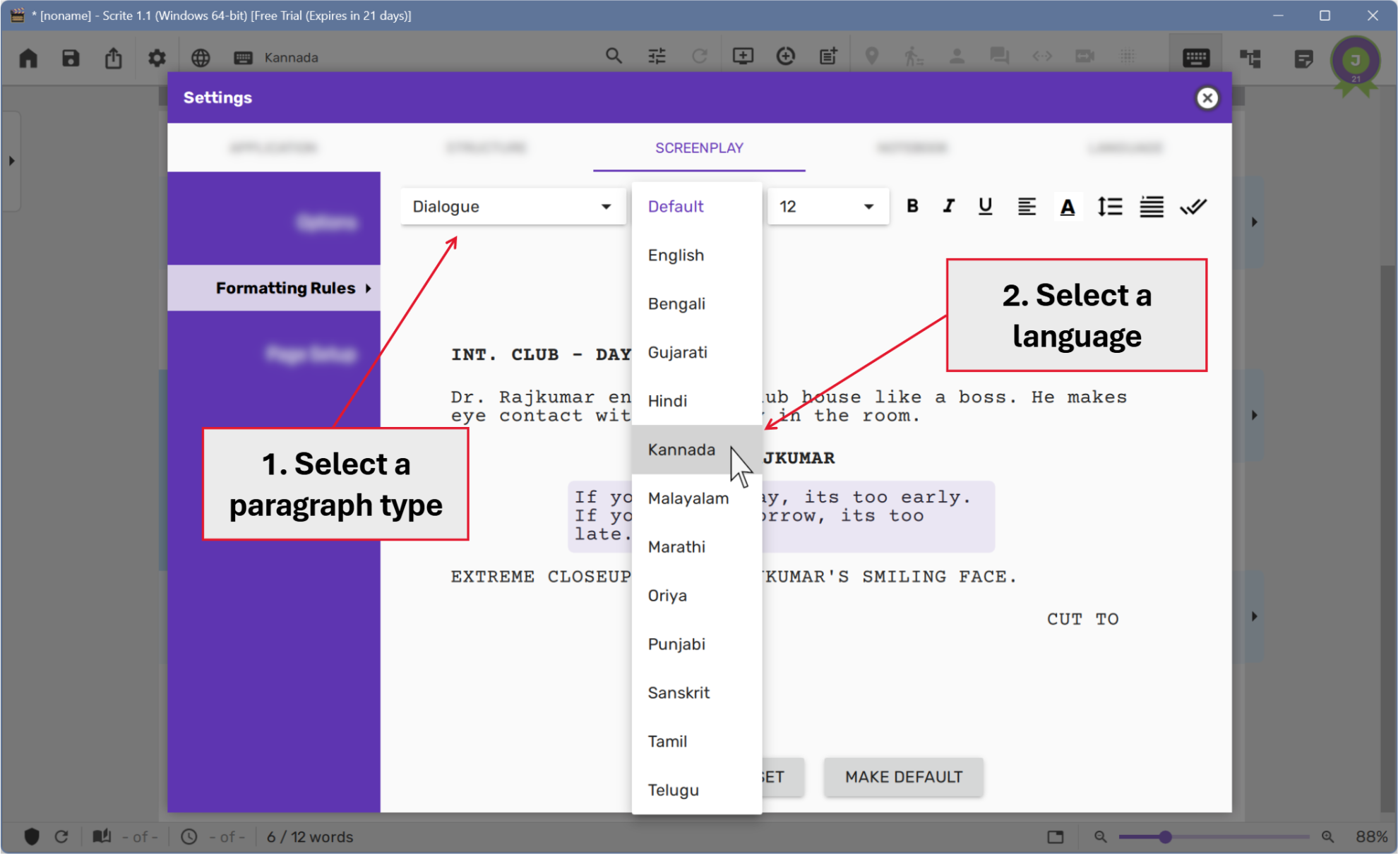 Typing In Multiple Languages » Scrite