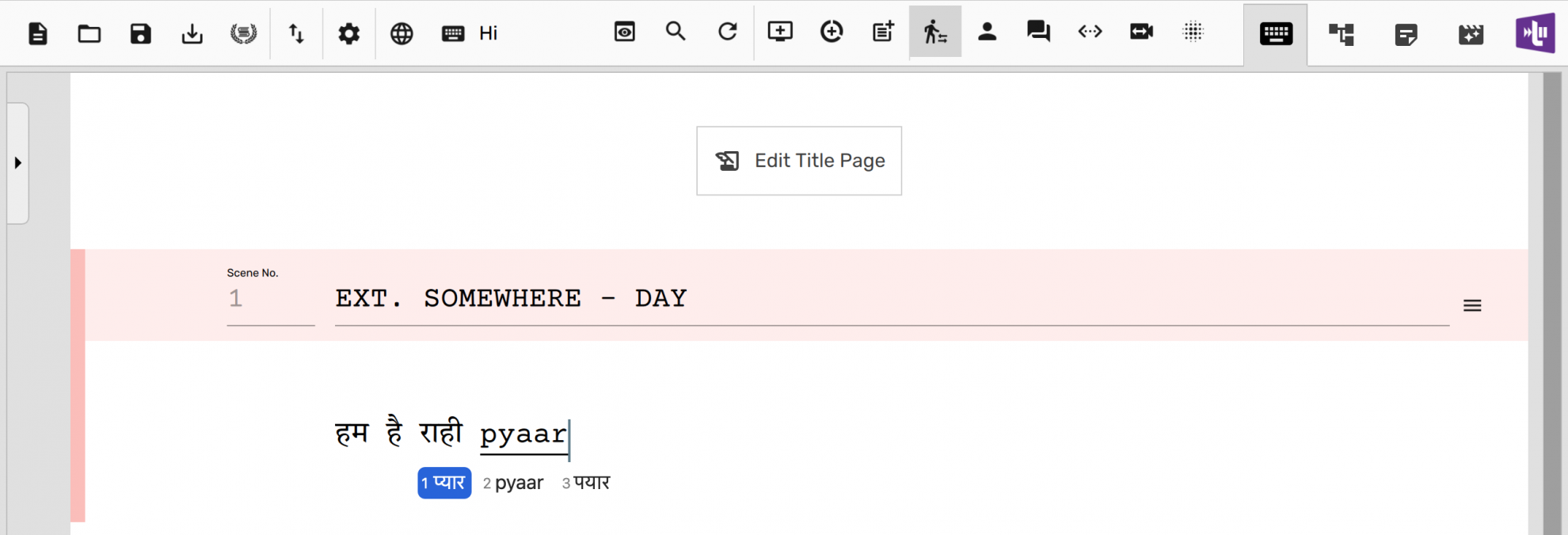 Typing In Multiple Languages » Scrite