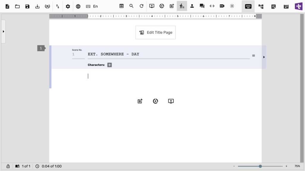 Quick Start » Scrite