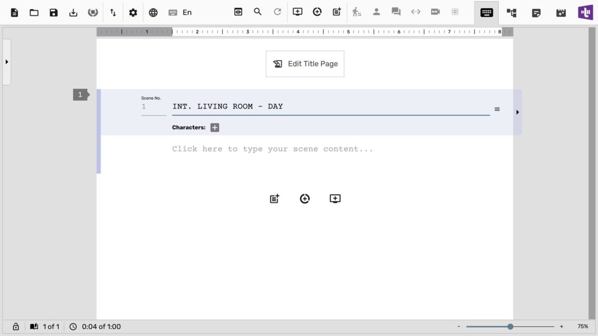 Quick Start » Scrite