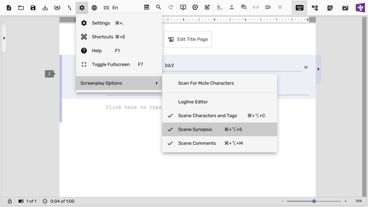 Quick Start » Scrite