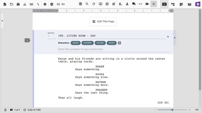 Quick Start » Scrite