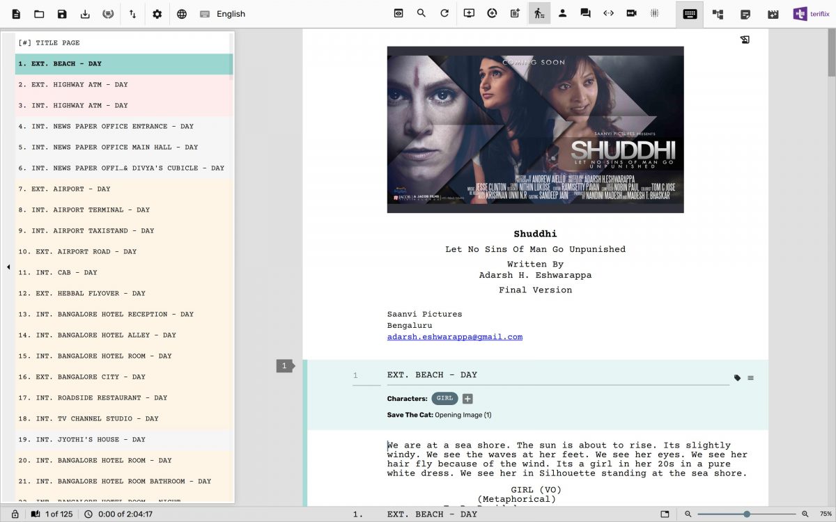 Exporting To Other Formats » Scrite