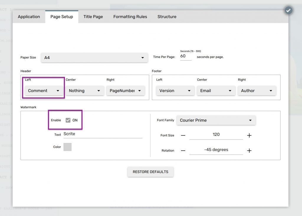 Exporting To Other Formats » Scrite