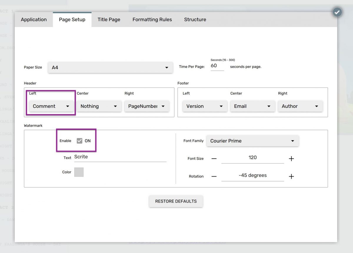Exporting To Other Formats » Scrite