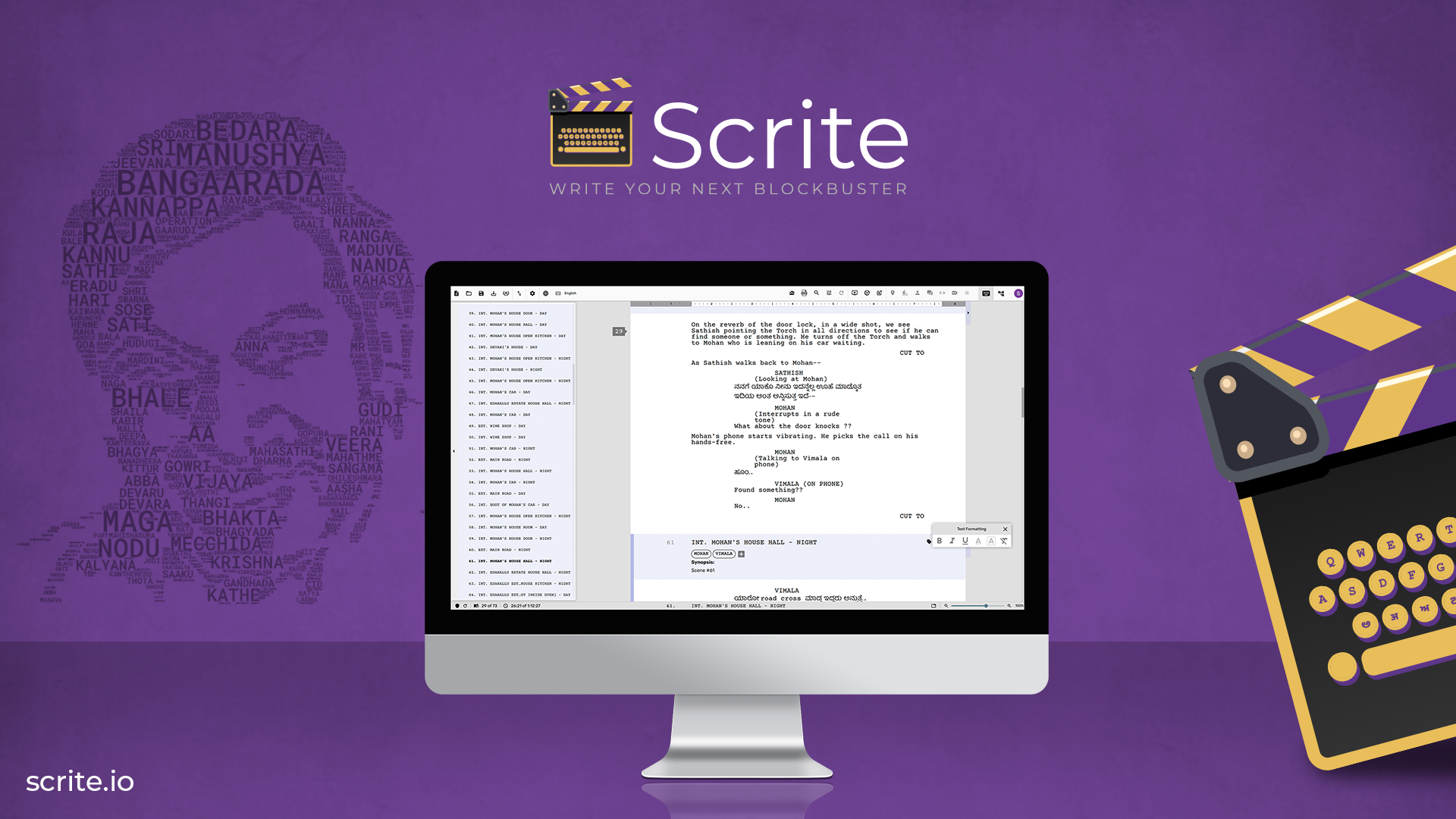 Write Your Next Blockbuster On Scrite » Scrite